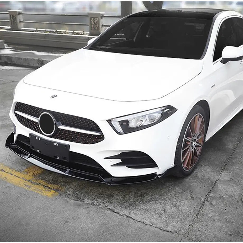 Merc W177 A-Class (19-On) 3 Piece Gloss Black Front Spoiler – Max ...