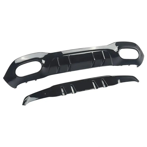 Merc W177 (19-On) Sedan - A45 AMG Style Gloss Black Rear Diffuser With ...