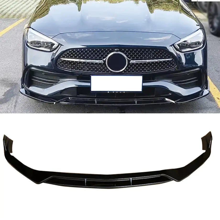 Merc W206 C-Class Brabus Style (22-On) 3 Piece Gloss Black Front Spoil ...