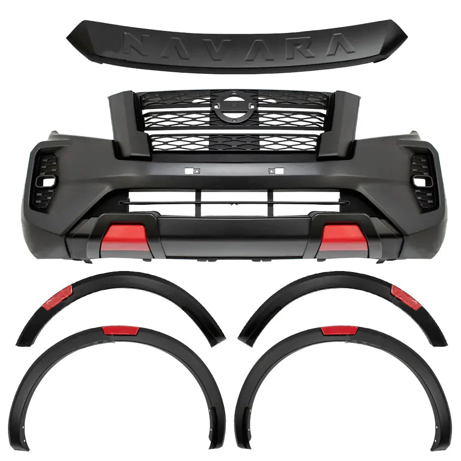 Nissan Navara Pro-4X Style Front Bumper Upgrade Kit - To Fit Nissan Na ...
