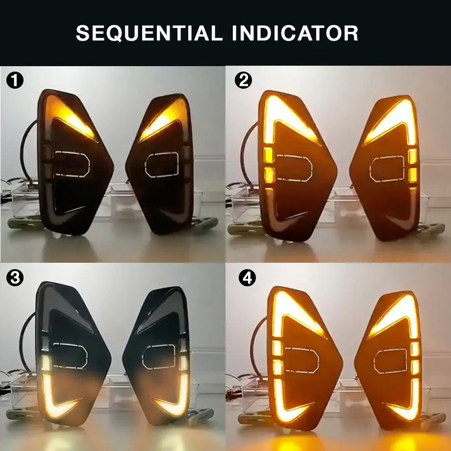 Nissan Navara NP300 (21-On) Dual Function DRL LED Fog Light Surrounds ...