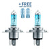 Philips H4 White Vision Ultra 55W Bulb Set + FREE Park Light – Max ...