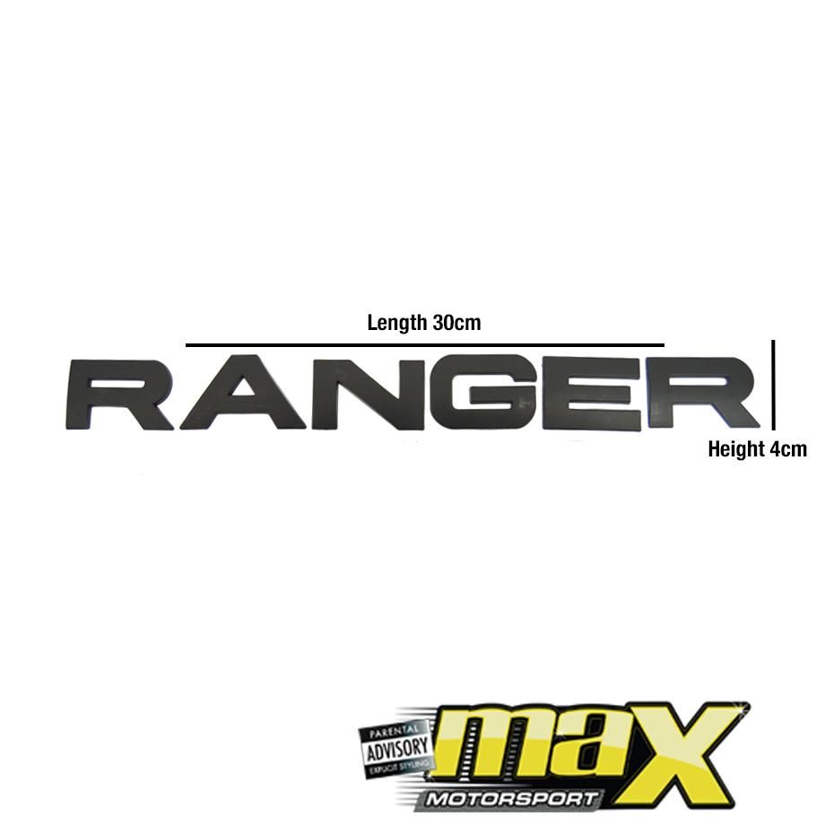 Ford Ranger Lettering Badge (Black) – Max Motorsport