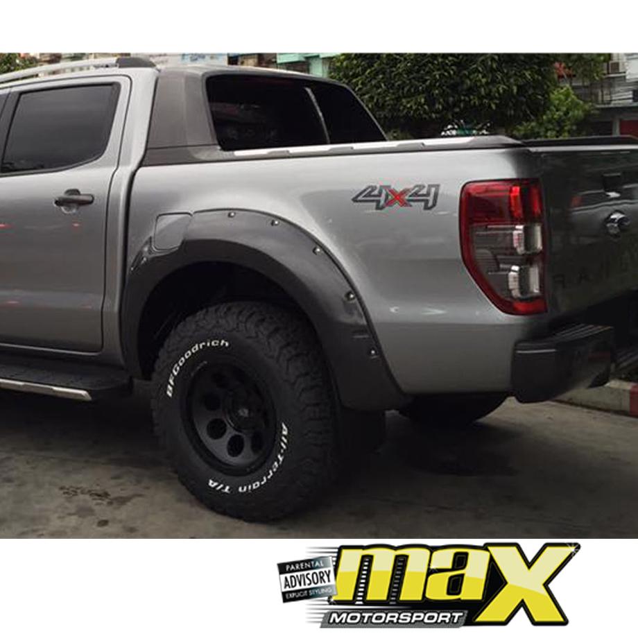 Ford Ranger (2016-On) Plastic Side Wheel Arch Kit (Studded - Wildtrak ...