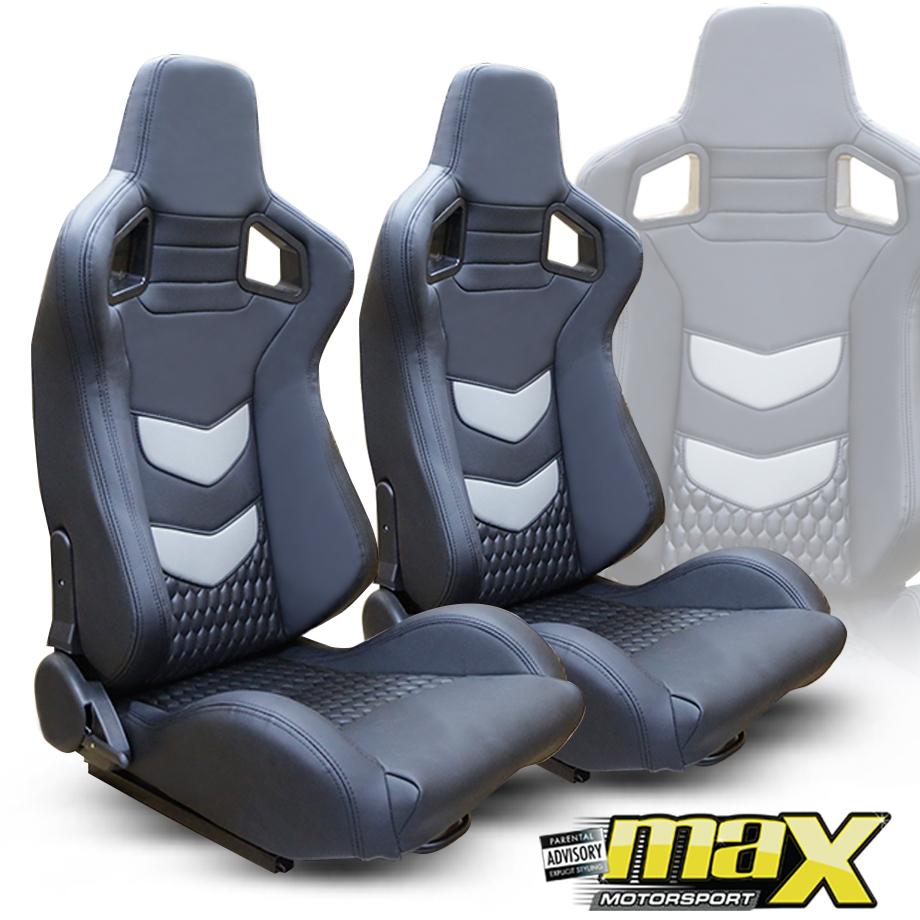 Reclinable Racing Seats PVC (Pair) – Max Motorsport