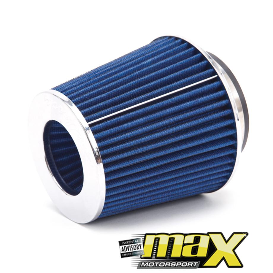 Simota 76mm Dual Cone Air Filter (Blue) – Max Motorsport
