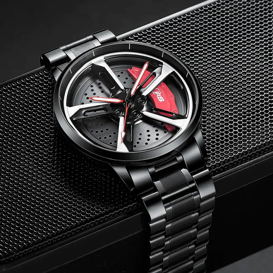 Sports Car Rim Wheel Watch - Audi RS7 Spinning Face – Max Motorsport