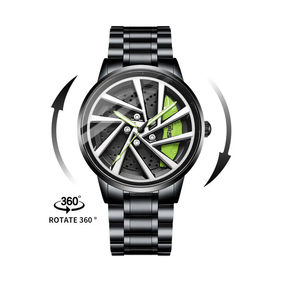 Sports Car Rim Wheel Watch - VW 7.5 RS Spinning Face – Max Motorsport