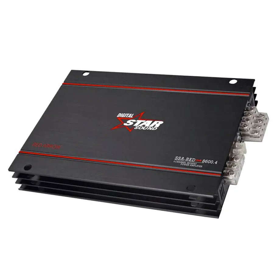 Star Sound SSA-RED-8600.4 Red Arrow 4-Channel Amplifier (8600W) – Max ...