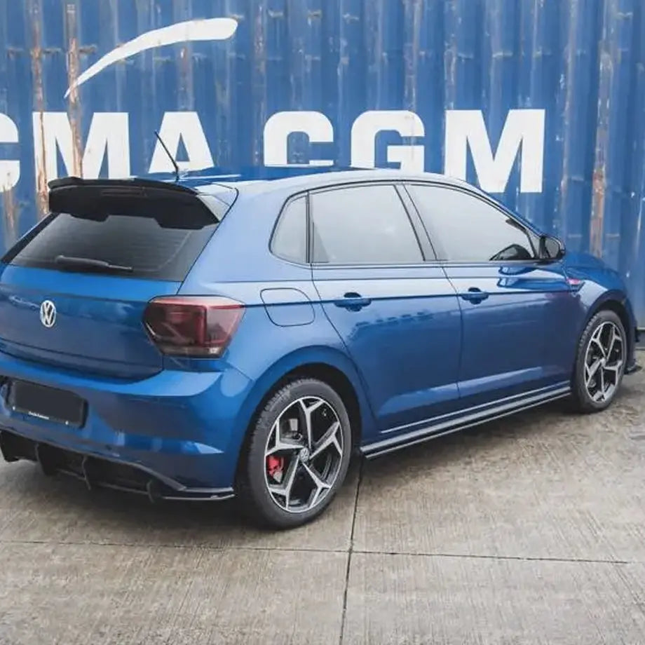 Suitable To Fit - VW Polo 8 AW (18-On) GTI Style Gloss Black Side Skir ...