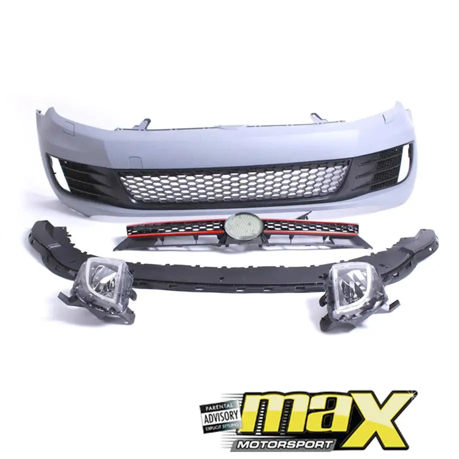 Suitable To Fit - VW Golf 6 GTI Front Plastic Bumper With Fogs – Max ...