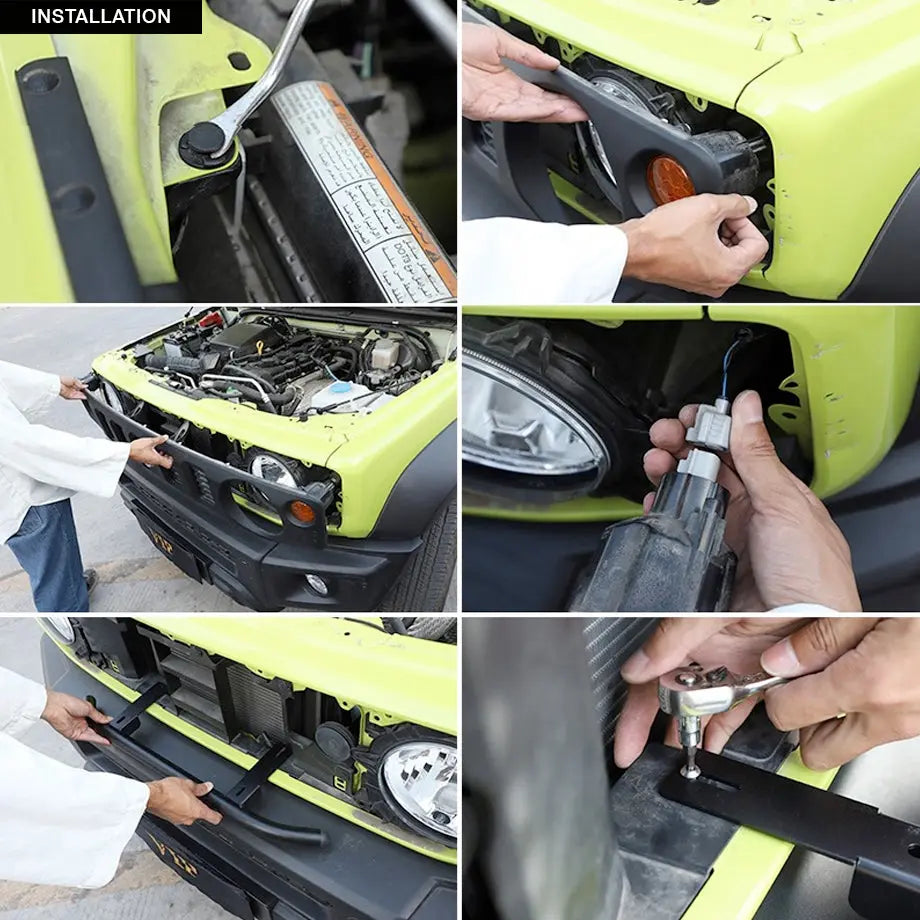 Suzuki Jimny (18-On) Bar Light Mount With Dual-Function LED Spotlights ...