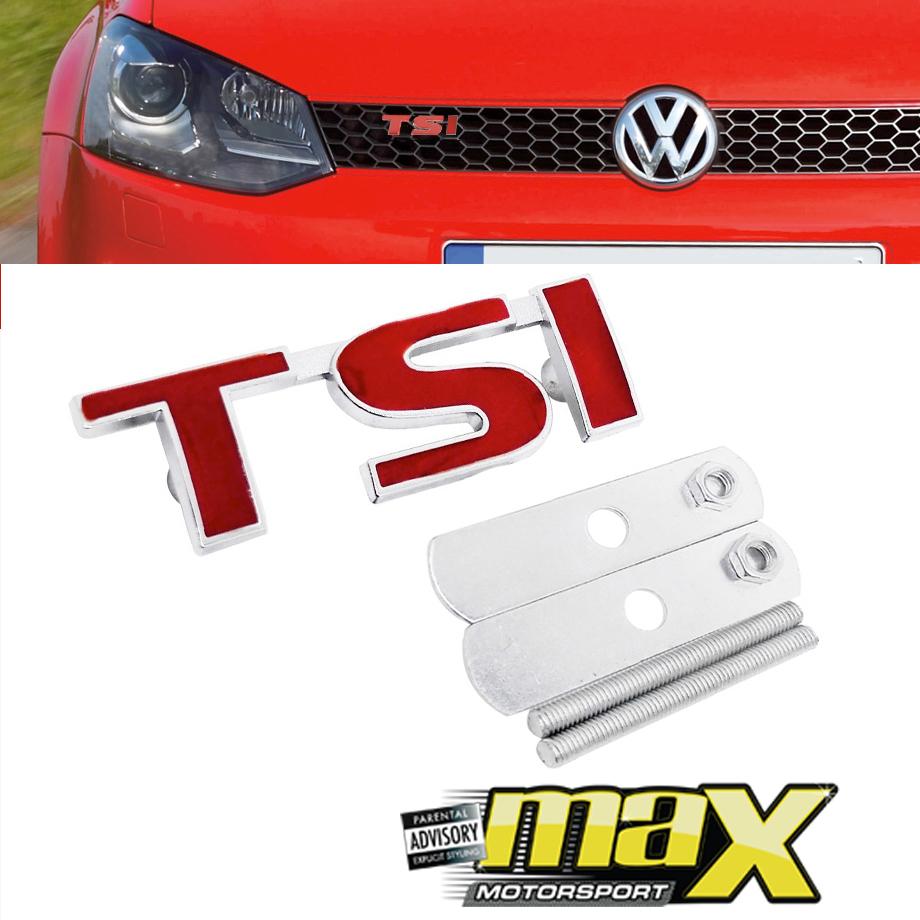 TSI Chrome Grille Badge (Red) – Max Motorsport