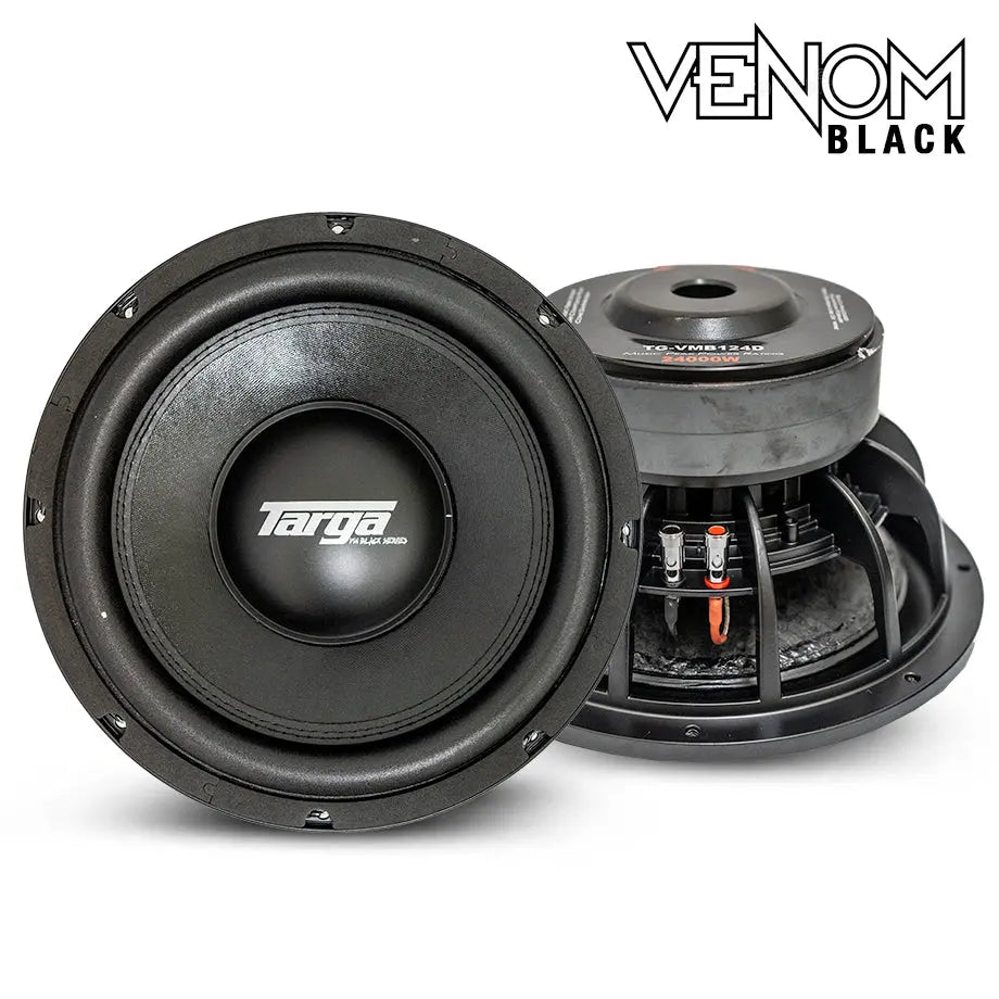 Targa TG-VMB124B Venom Black Series 12″ DVC D4 Subwoofer (24000W) – Max ...