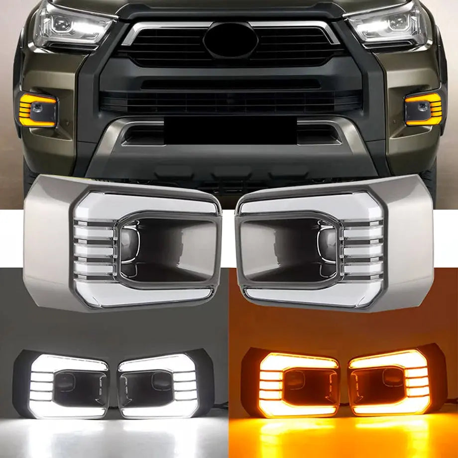 Toyota Hilux Revo 2.8 GD6 - Dual Function LED Fog Light Surrounds (21 ...