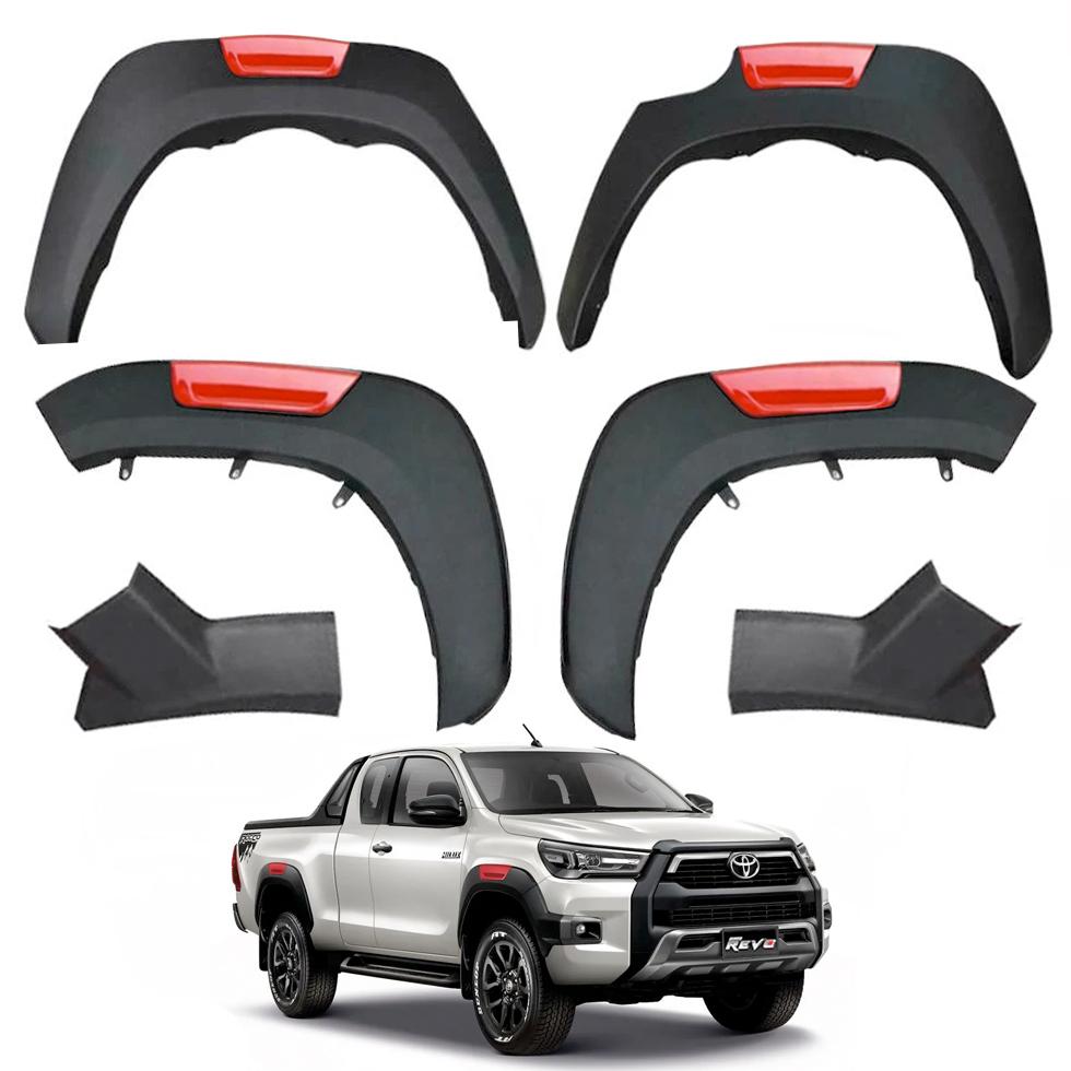 Toyota Hilux Revo Matte Black With Red OEM Style Plastic Wheel Arch (2 ...