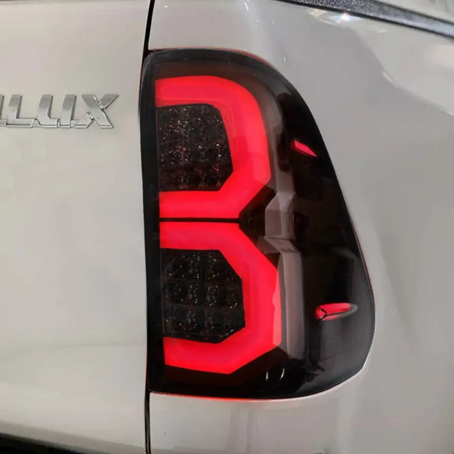 Toyota Hilux Revo (16-On) Smoked Black Dynamic LED Taillights – Max ...