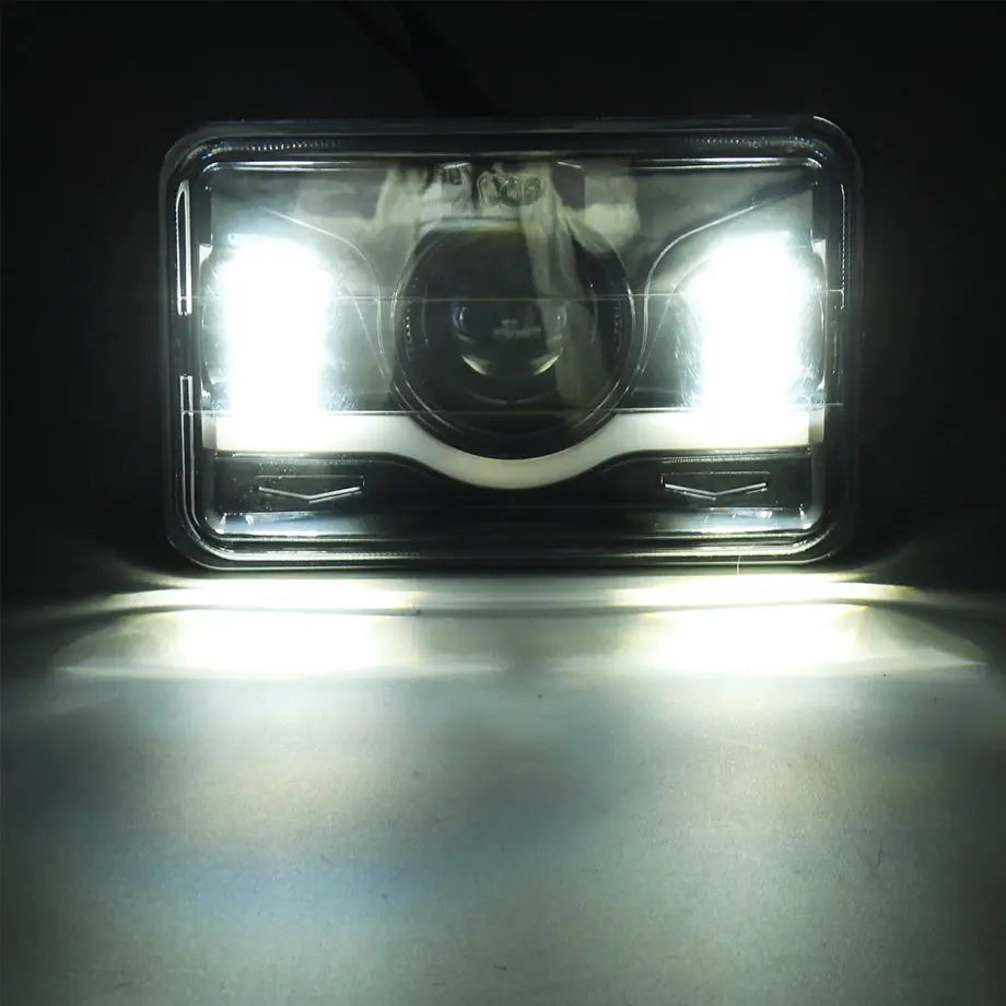 Universal 6 Inch LED Projector Square Headlight – Max Motorsport