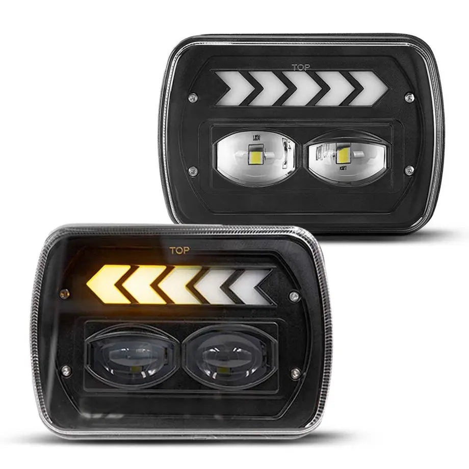 Universal 7 Inch Dual Function LED Projector Square Headlight – Max ...