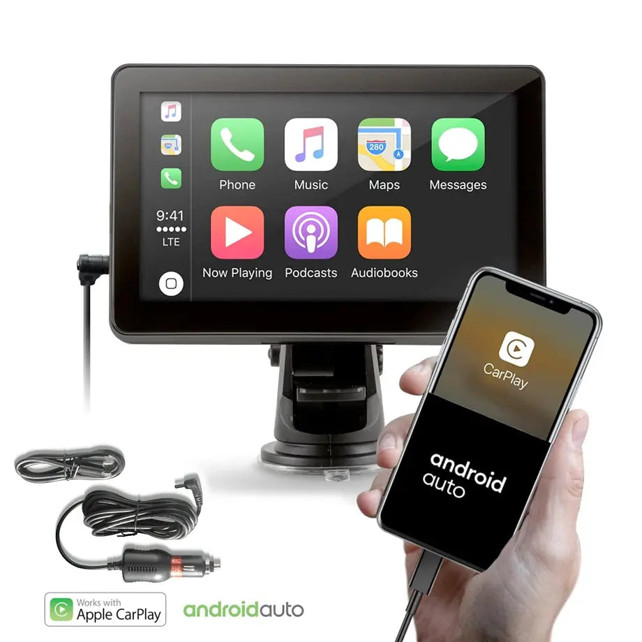 Universal 7 Inch Portable Tablet Screen With Android Auto & Apple Car ...