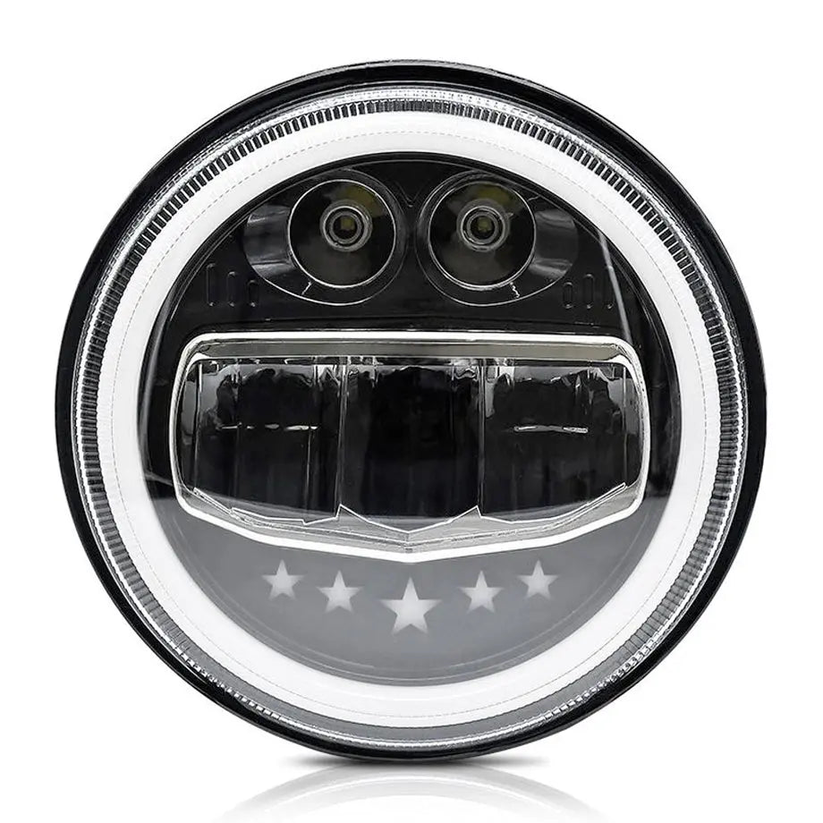 Universal 7 inch Jeep Style LED Angel Eye Headlight Star Design – Max ...