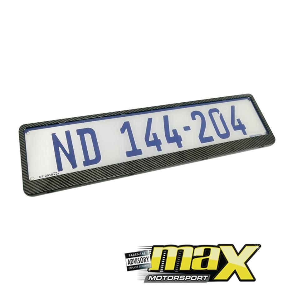 Universal Carbon Look Number Plate Holder – Max Motorsport