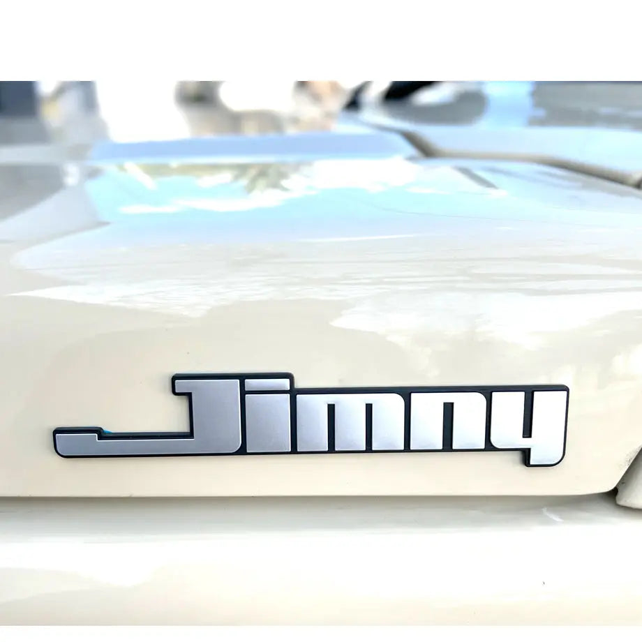 Universal Jimny Retro Logo Badge (Silver) – Max Motorsport