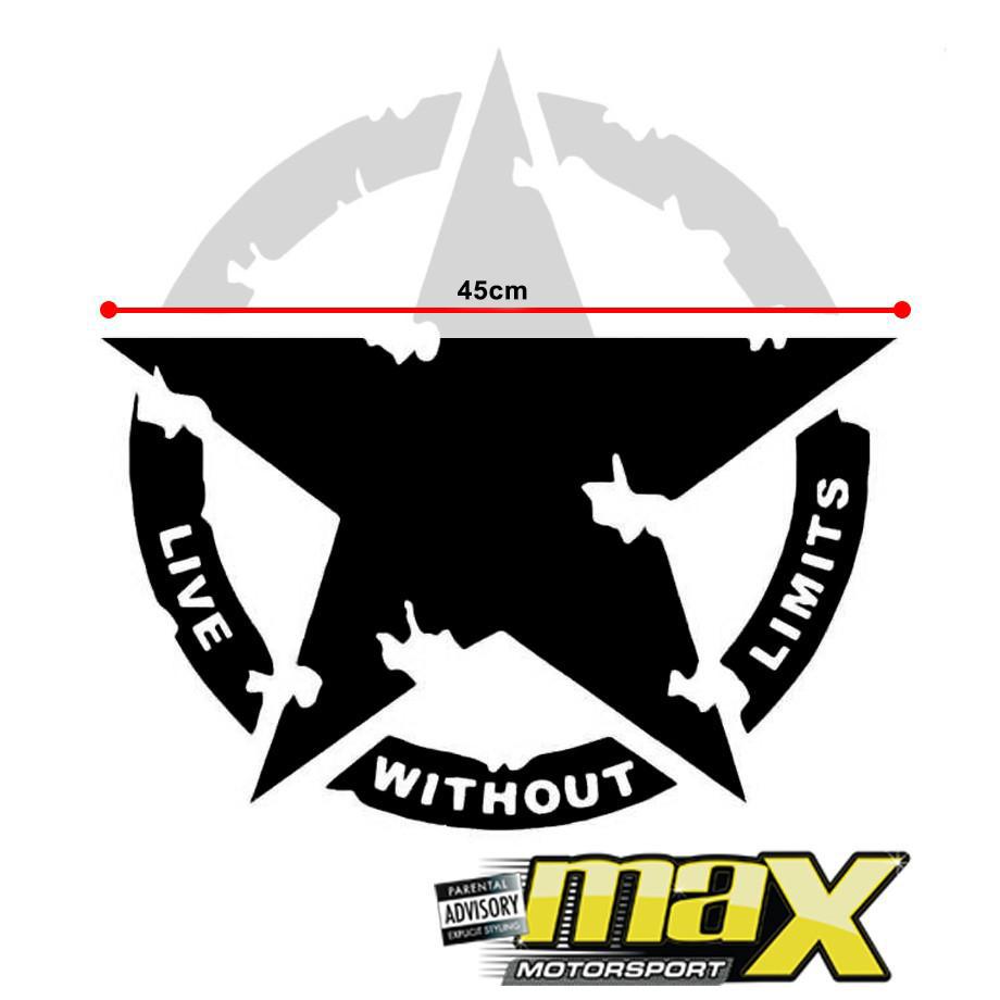 Universal Rubicon Live Without Limits Star Sticker Kit (45cm) – Max ...