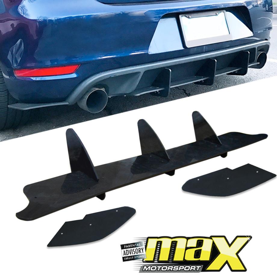Suitable To Fit - VW Golf 6 GTI Gloss Black Maxton Style Diffuser – Max ...
