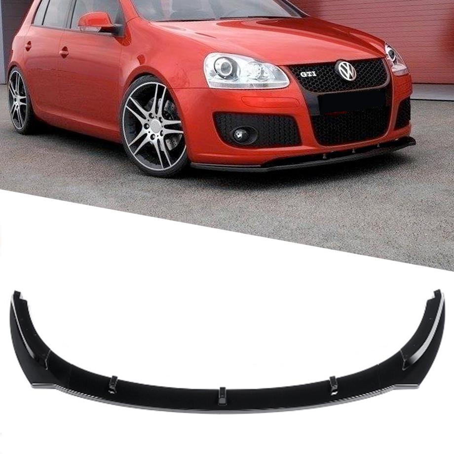 VW Golf 5 GTI Gloss Black 3-Piece Plastic Front Spoiler – Max Motorsport