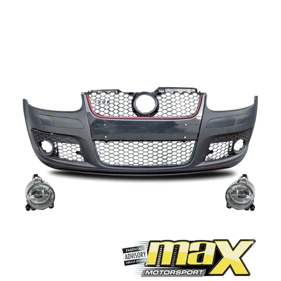 Suitable To Fit - VW Golf 5 GTI Plastic Front Bumper Upgrade With Fog ...