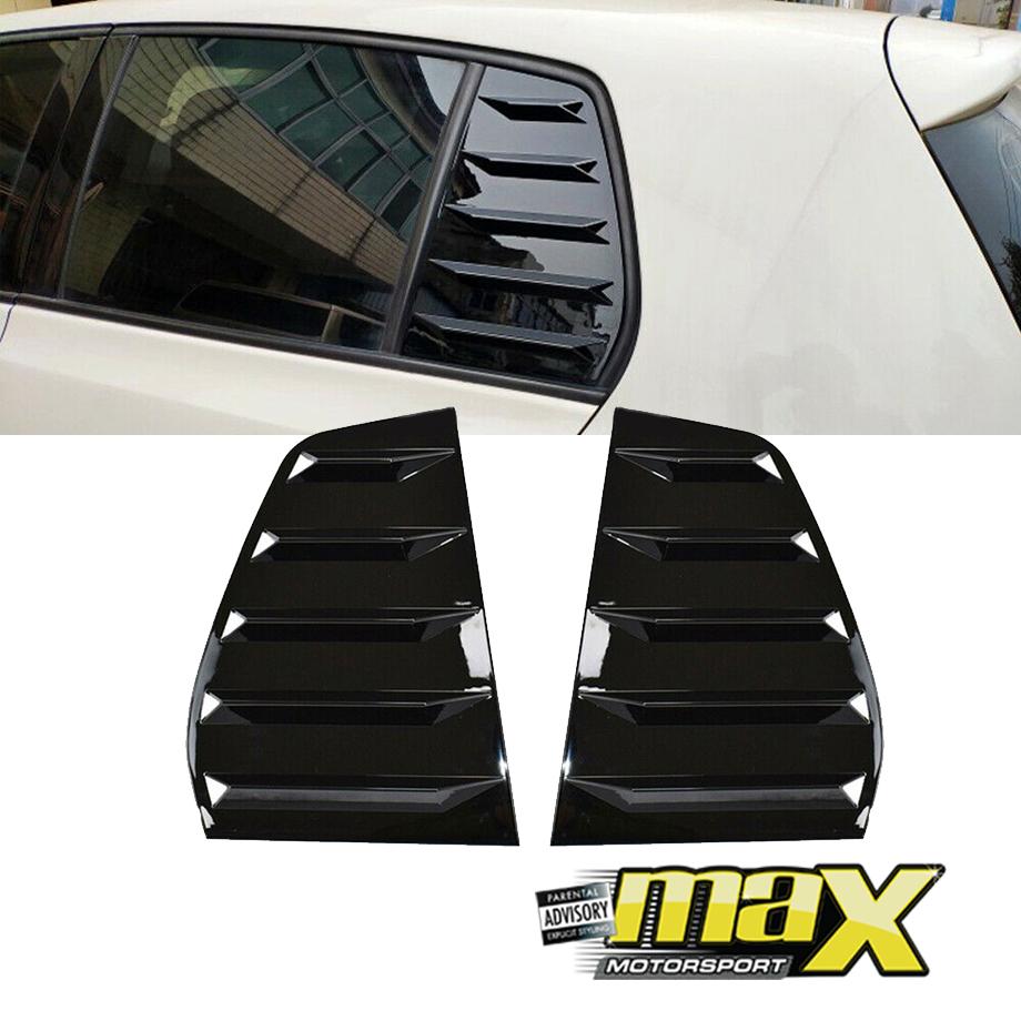 Suitable To Fit - VW Golf 6 Gloss Black Plastic Side Window Louver ...