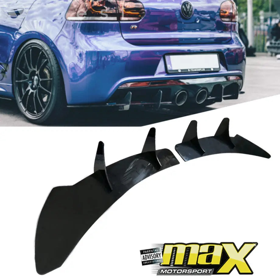 Suitable To Fit - VW Golf 6R Gloss Black Maxton Style Diffuser – Max ...