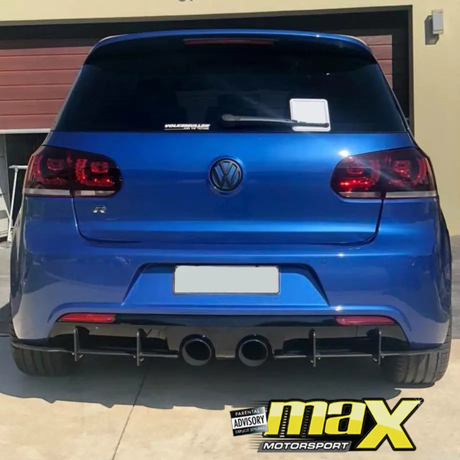 Suitable To Fit - VW Golf 6R Gloss Black Maxton Style Diffuser – Max ...