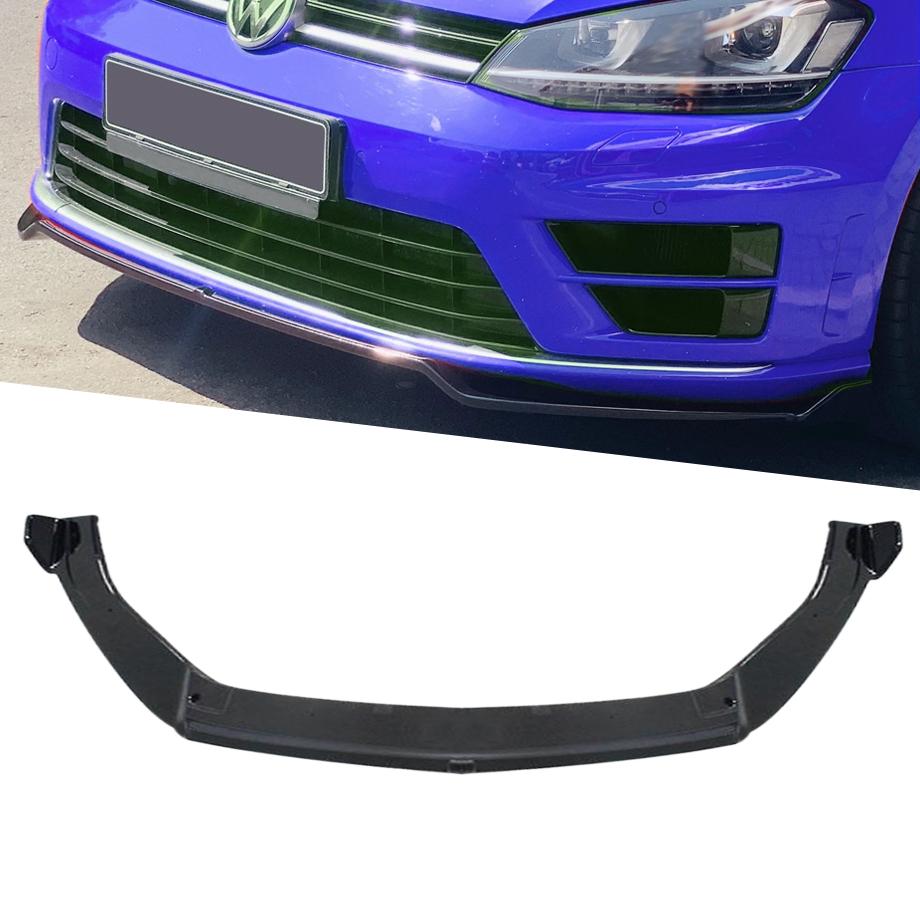 VW Golf 7 GTI Gloss Black Plastic Front Spoiler – Max Motorsport