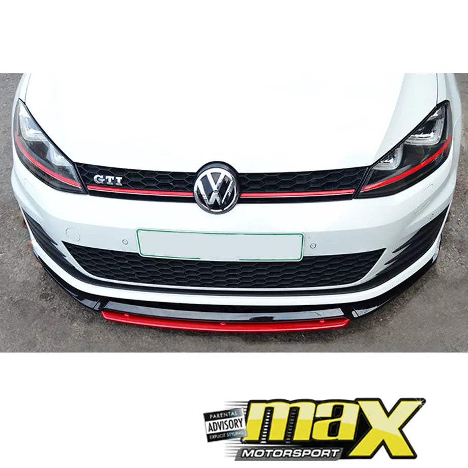 Suitable To Fit - VW Golf 7 / 7.5 GTI Gloss Black Maxton Style Plastic – Max Motorsport