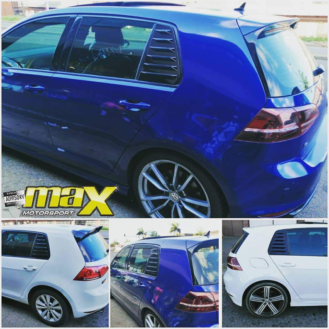 Suitable To Fit - VW Golf 7 Gloss Black Plastic Side Window Louver ...