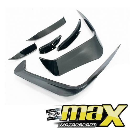 VW Polo 8 AW (19-On) TSI Gloss Black 6-Piece Canards – Max Motorsport