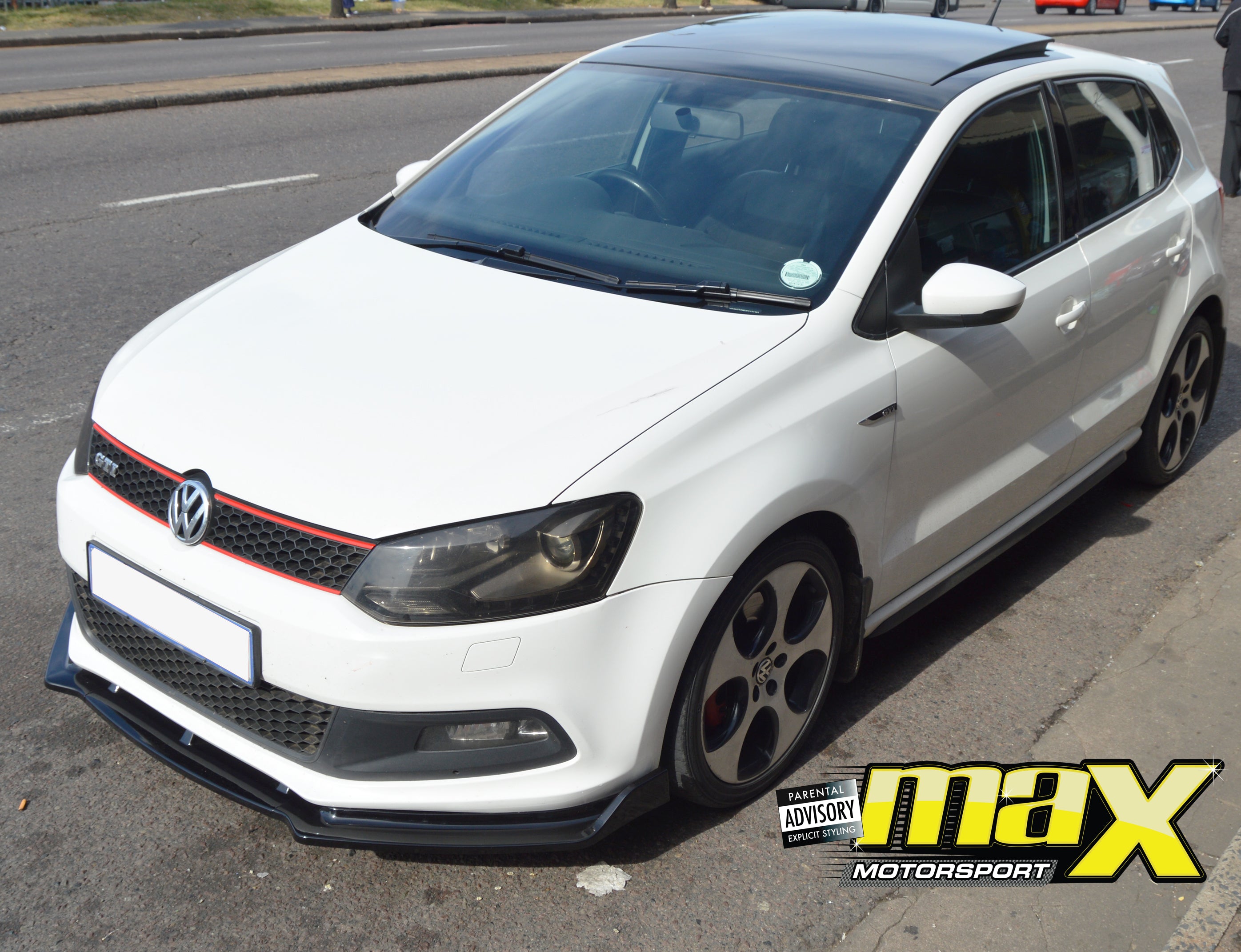VW Polo 6 / Polo 7 GTI Gloss Black 3-Piece Front Lip Spoiler – Max ...