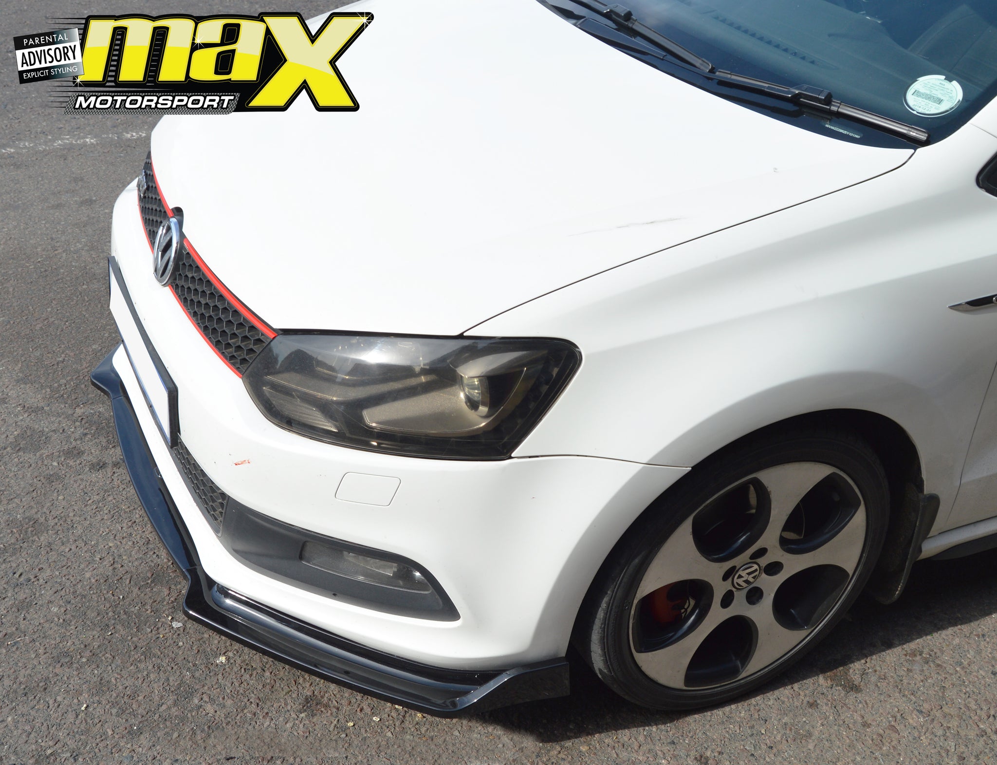 VW Polo 6 / Polo 7 GTI Gloss Black 3-Piece Front Lip Spoiler – Max ...