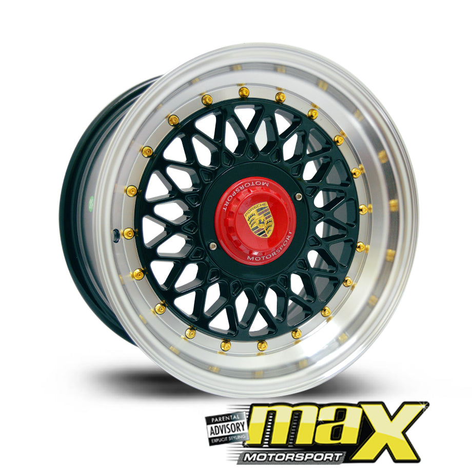 15 Inch Mag Wheel - MX355 Porsche Mesh Replica Wheel (4x100/114.3 PCD ...