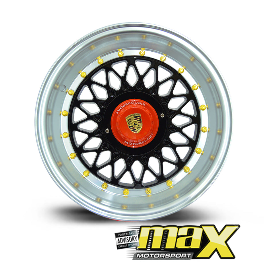 15 Inch Mag Wheel - MX355 Porsche Mesh Replica Wheel (4x100/114.3 PCD ...